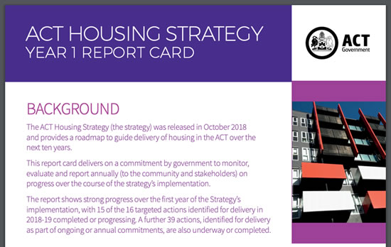 Housing Strategy report card released | PS News